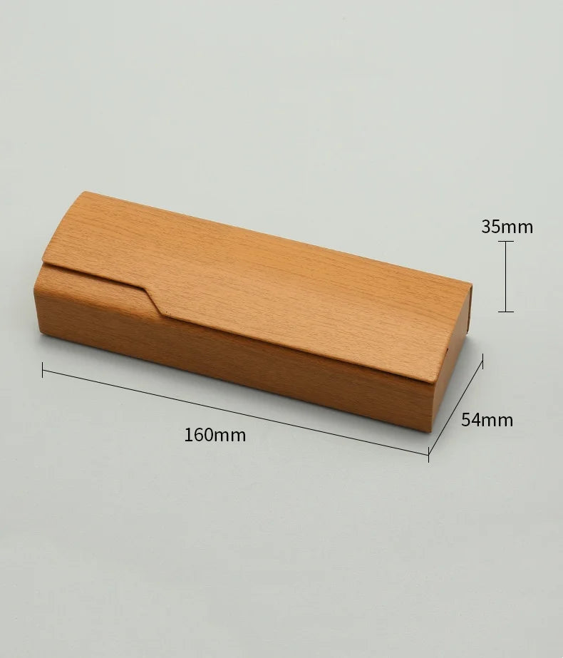 Fashionable and Simple Clamshell Wood Grain Handmade Glasses Case Anti ...